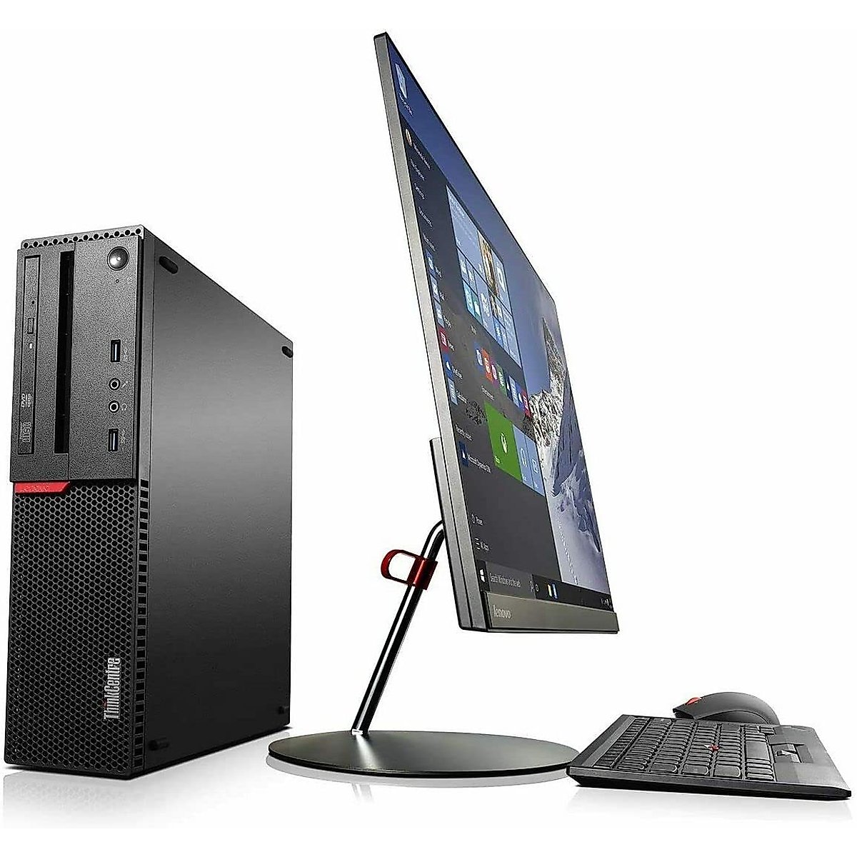 Lenovo Desktop Computer PC Monitor Bundle, Intel Core i5 6500 3.2GHz, 16GB DDR4 RAM, 256GB SSD + 2TB HDD, Built-in WiFi BT,DVD-RW,Wireless Keyboard Mouse,Windows 10 Pro (Renewed)