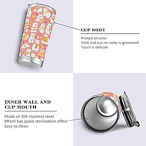 Mr &mrs Bear Pink Gold Stainless Steel insulated water bottle with Straw Lid coffee mugs for camping simply tumblers with lids 20 OZ