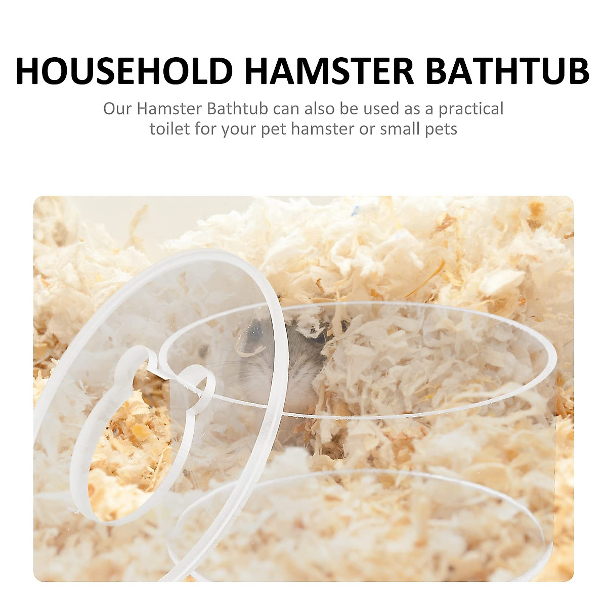 POPETPOP hamster bathroom reptile sand chinchilla bath house chinchilla cage accessories hedgehog wheel critter nation viewer hamster cage toilet bathtub bathroom supplies Acrylic daily use