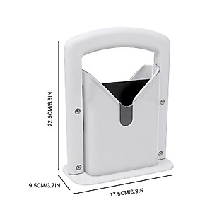 Bagel Slicer, Perfect for Bagels, Bagel Cutter Stainless Steel (White)