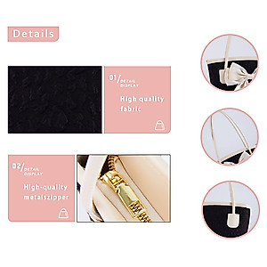 XMLIZHIGU PU Leather Purse for Womens Handbag Top Handle Shoulder Bag Tote Bucket Bag Bow Bag Black HDJ02