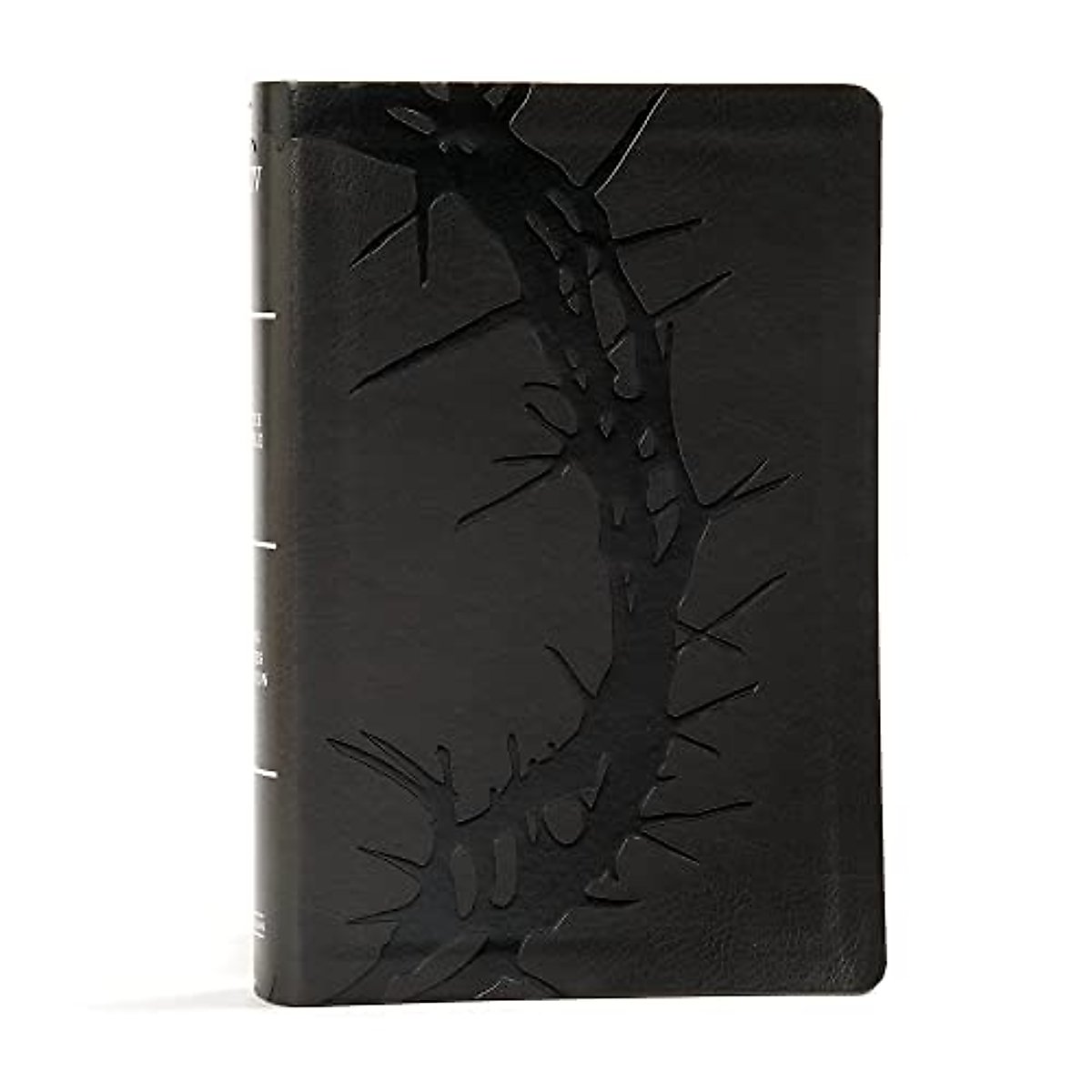 Personalized KJV Large Print Personal Size Reference Bible, Charcoal Leathertouch, Indexed, Red Letter, Cross-References, Full-Color Maps, Custom Name Imprint, King James Version (Indexed)