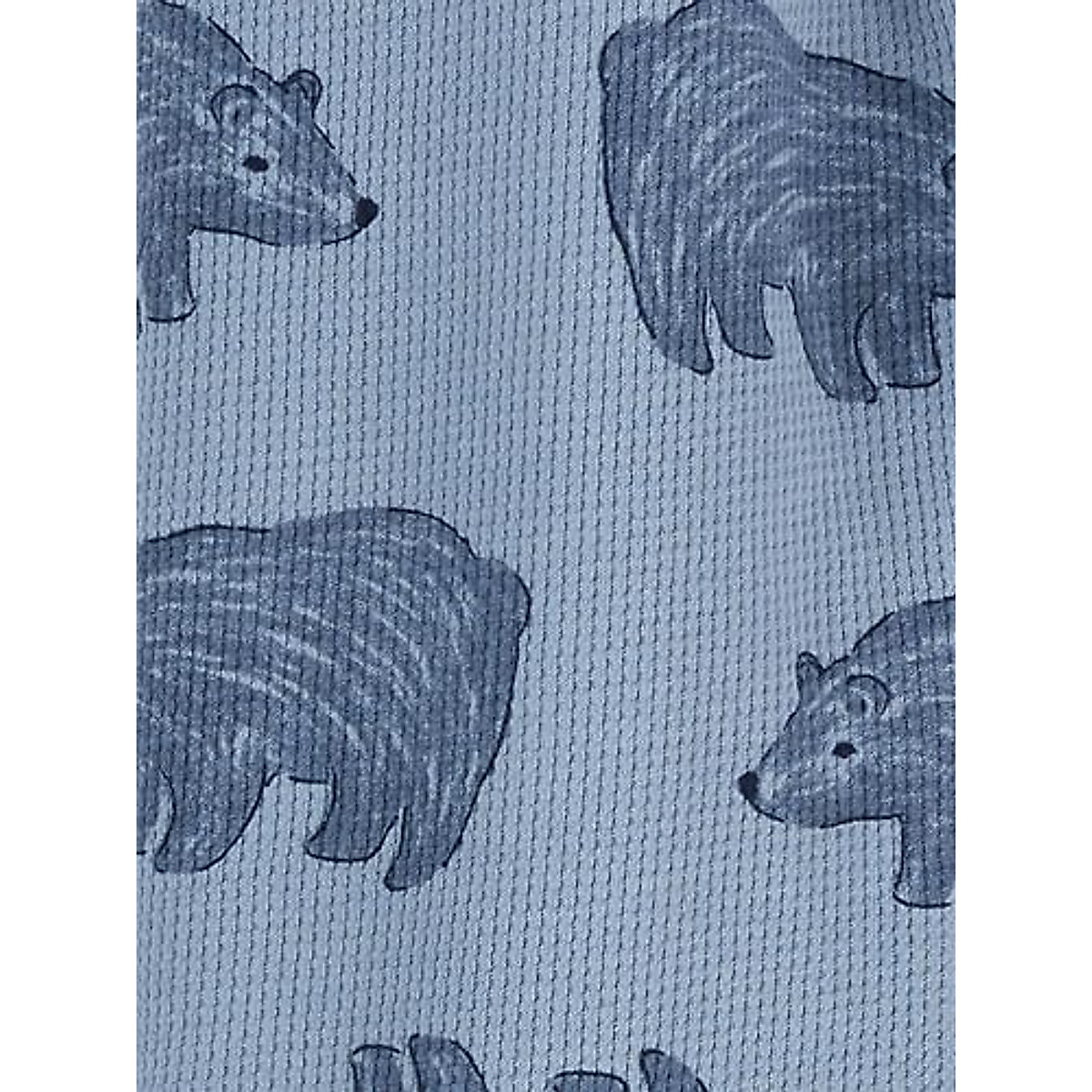 Simple Joys by Carter's Baby Boys' 2-Way Zip Thermal Footed Sleep and Play, Pack of 2, Dusty Blue Bear/Ivory Dinosaur, 3-6 Months