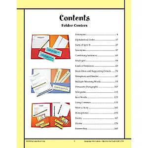 Take It to Your Seat Literacy Centers, Grades 4-6