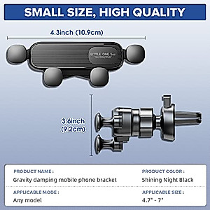 Uisky AA Car Vent Phone Holder 2023 Upgraded Mini Universal Gravity Air Vent Automobile Mount Hands Free Cell Phone Clip Holder for iPhone Android Smartphone