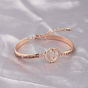 WUSUANED New Dauhter In Law Bracelet Marriage Made You Family Love Made You My Daughter Wedding Bracelet Daughter In Law Gift (New daughter in law bracelet rose gold)