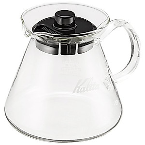 Kalita (Carita) Coffee Server I Pour Over Carafe I 500ml (17oz) I Pot Fits Kalita Drippers I Heat Resistant Glass I Made in Japan I, Single Cup, Clear