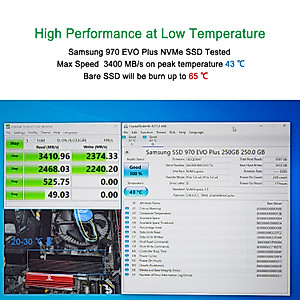 A ADWITS PCI Express 3.0 x16 to PCIe-based NVMe and AHCI SSD Adapter Card with Heat Sink, Fits M.2 (NGFF) Form Factor with Key M in Size 2230/2242/2260/2280