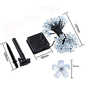 Newfly Solar Flower Strings Lights, Solar Christmas Fairy Lights 22 Ft 50 LED Plastic Flowers Solar Powered Christmas Light String,Solar Fairy Lights-Waterproof Home Garden Christmas Decor