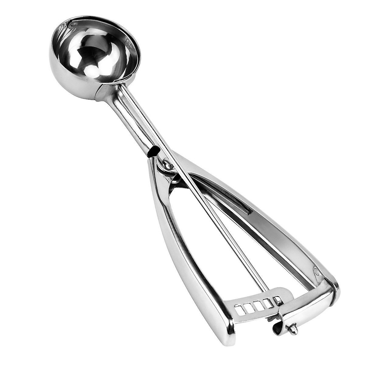 Ice Cream Scoop with Trigger Set of 3, 18/8 Stainless Steel Metal Small Medium Large Cookie Dough Scoop for Baking Melon Ball Cupcakes 1+1.5+2 Tablespoon