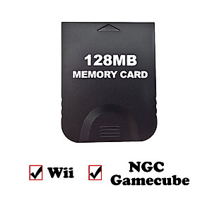 Black 128MB Gaming Memory Card Compatible Wii and Gamecube
