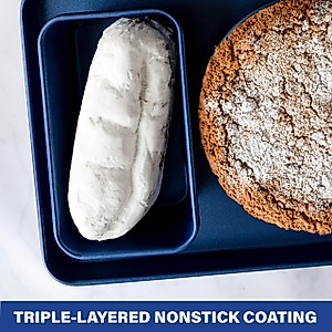 Granitestone Blue Nonstick 9.7in x 5.75in x 2.8in Loaf Pan, Oven Safe up to 500F, Dishwasher Safe