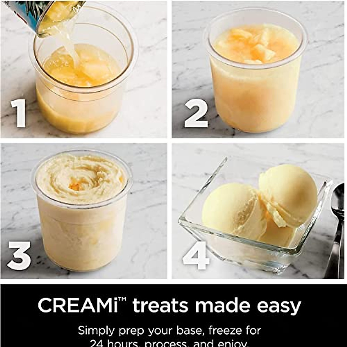 GHQYP Creami Pint Containers, for Ninja Creami Pints and Lids, Ice Cream Container Reusable,Leaf-Proof Compatible with NC299AMZ,NC300s Series Ice Cream Makers,Pink+Blue-2PCS