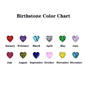 Birthstone Promise Rings Heart Love Ring 1 Stone for Women Mothers Day Gifts With Birthstones Her Best Friends Jewelry Mother Daughter Personalized Engraved Custom Name Sterling Silver (1)