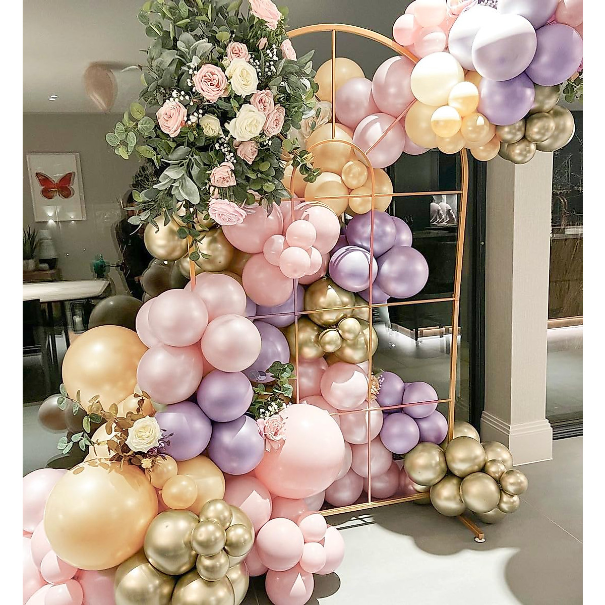 Pearl Pink Balloons Double Stuffed Light Pink Balloons Thick Latex Macaron Baby Pink Different Sizes 18/12/5in Pastel Pink Balloon Arch Kit For Baby Shower Wedding Birthday Party Decor