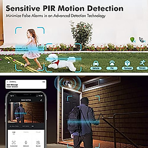 ZUMIMALL Security Cameras Wireless Outdoor-2K Home Security Camera Battery Powered, Outdoor Security Cameras with 3MP Color Night Vision/Spotlight/IP66 Waterproof/PIR/2-Way Talk/Cloud/SD