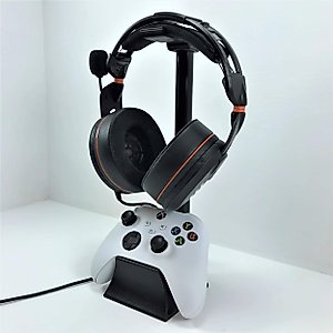 3D Cabin Product Compatible with Xbox Controller Stand and Headphone Hanger/Holder for Xbox Series X/Series S/One/One S/One X Remote Black