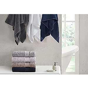 A1 HOME COLLECTIONS 100% Organic Cotton Hand Towels 700 GSM Plush Feather Touch Quick Dry Towel, Pack of 4 GOTS Certified, Oeko-Tex Green Towel 20''X30'' (Green Tint) (A1HCBTSET)