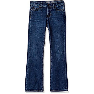 Amazon Essentials Girls' Slim Boot-Cut Stretch Jeans, Medium Wash, 14