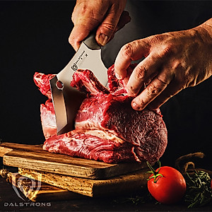 Dalstrong Mini Rocking Cleaver Knife-6.5"-Gladiator Series 'R'-High Carbon Steel - Razor Sharp Giftable Kitchen Knife-Black Handle-Meat Cleaver, Vegetable Knife - NSF Certified