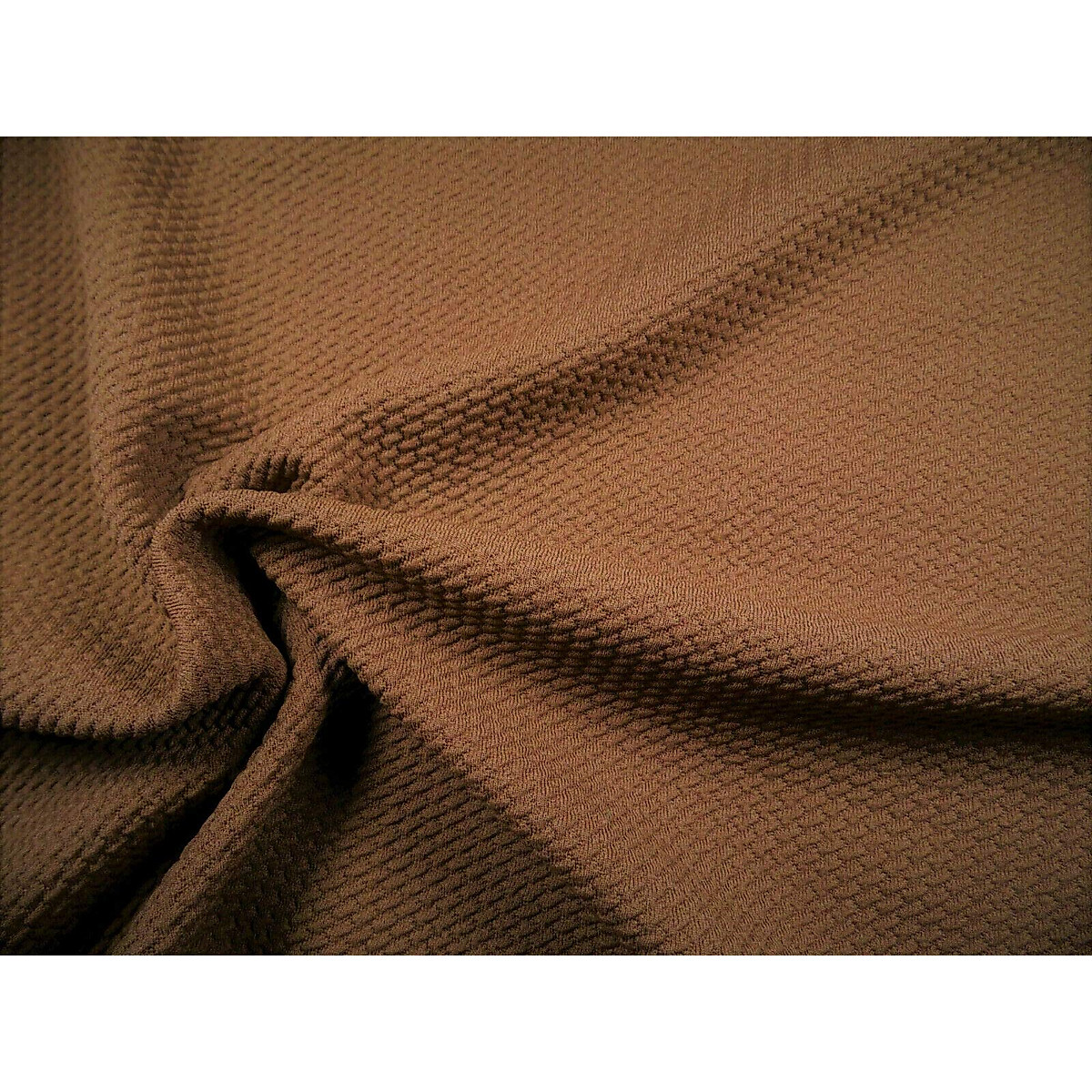 Bullet Textured Liverpool Fabric 4 Way Stretch Latte Brown Q32