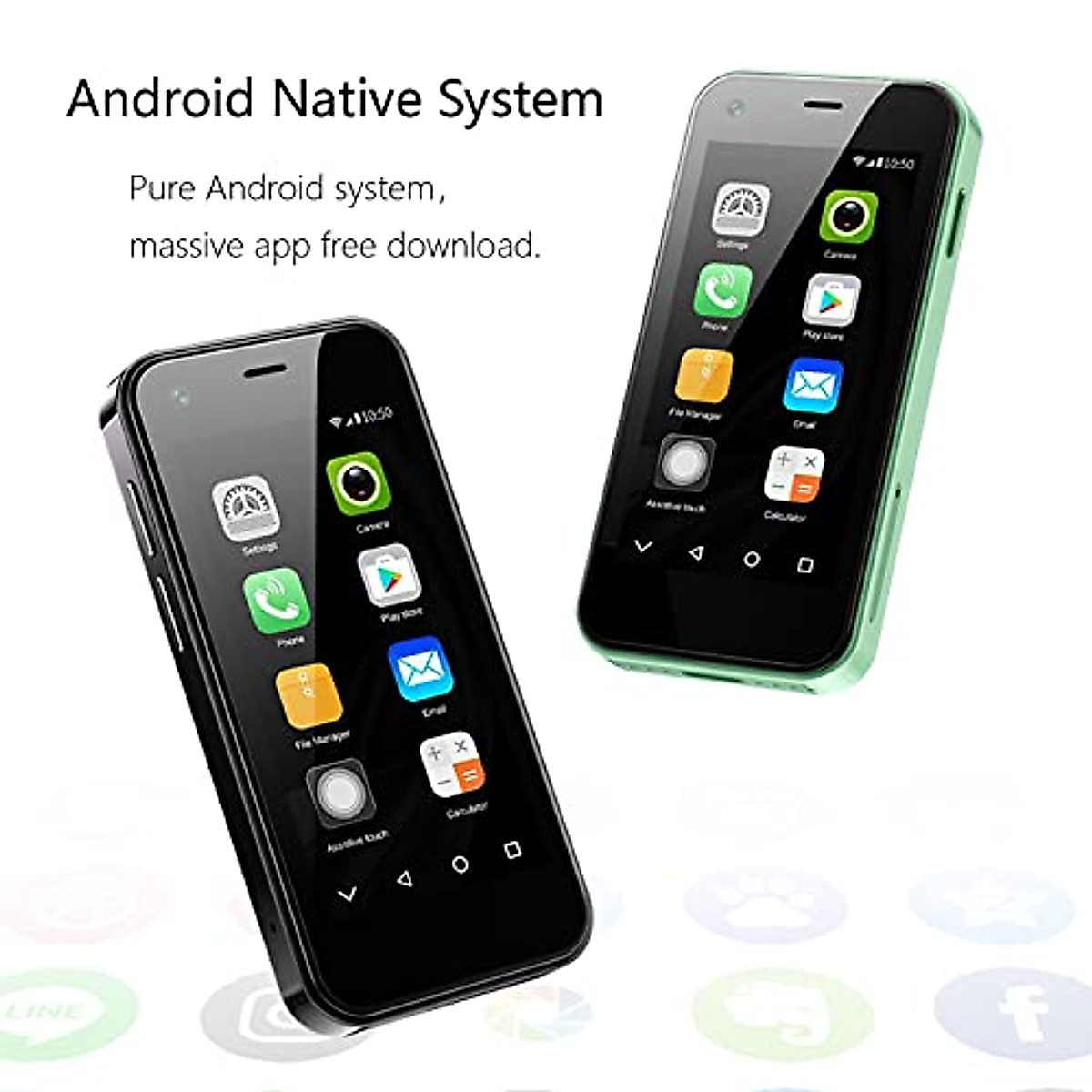 Etigood Mini Smartphone Unlocked 1GB RAM 8GB ROM Small Cell Phones, 2.5'' Touch Screen Quad Core Android Tiny Phone/MTK6580/3G Dual SIM/HD Camera/Slim Body Mobile Phone(Black)