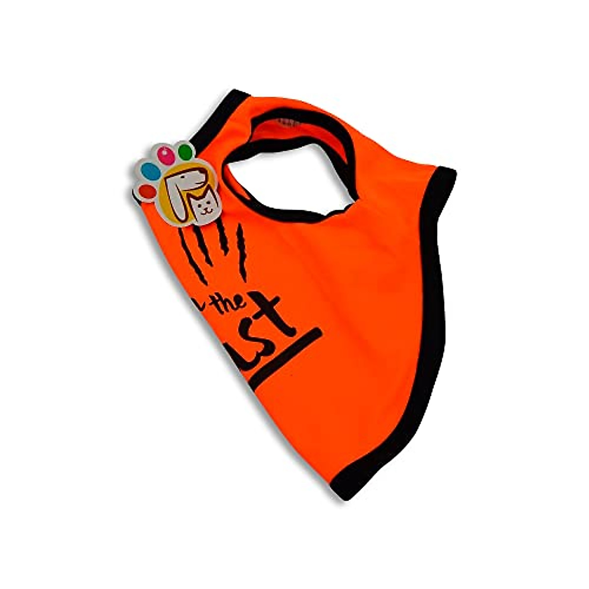 PETMONT Sports T-Shirt for Pets Desing: Unleash The Beast Black and Neon Orange and Black Great for Small and Medium Dogs Size Extra Large