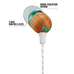 House of Marley Smile Jamaica Wired Noise Isolating Headphones with Microphone, Mint