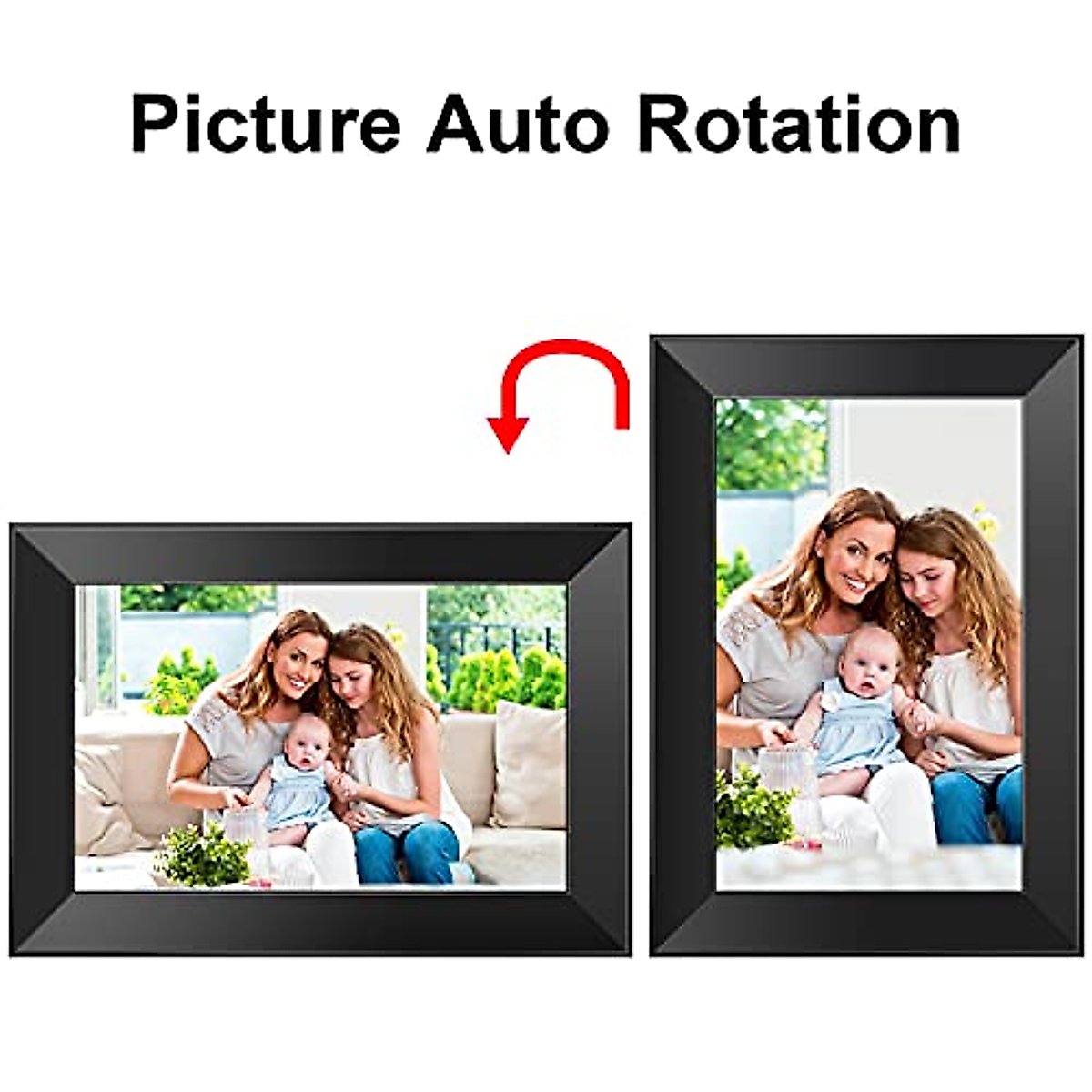 Feelcare 10.1 Inch WiFi Digital Picture Frame, Send Photos or Videos Instantly from Anywhere Via APP, Touch Screen, 1920X1200 Full HD IPS Display, 5GHZ WiFi, Built-in 16GB Storage