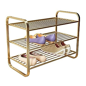 ANIIC Shoe Rack 3-Tier Metal Shoe Rack Storage Organizer Free Standing Shoe Racks Standing for Entryway Hallway Living Room Bedroom Shoe Organizer