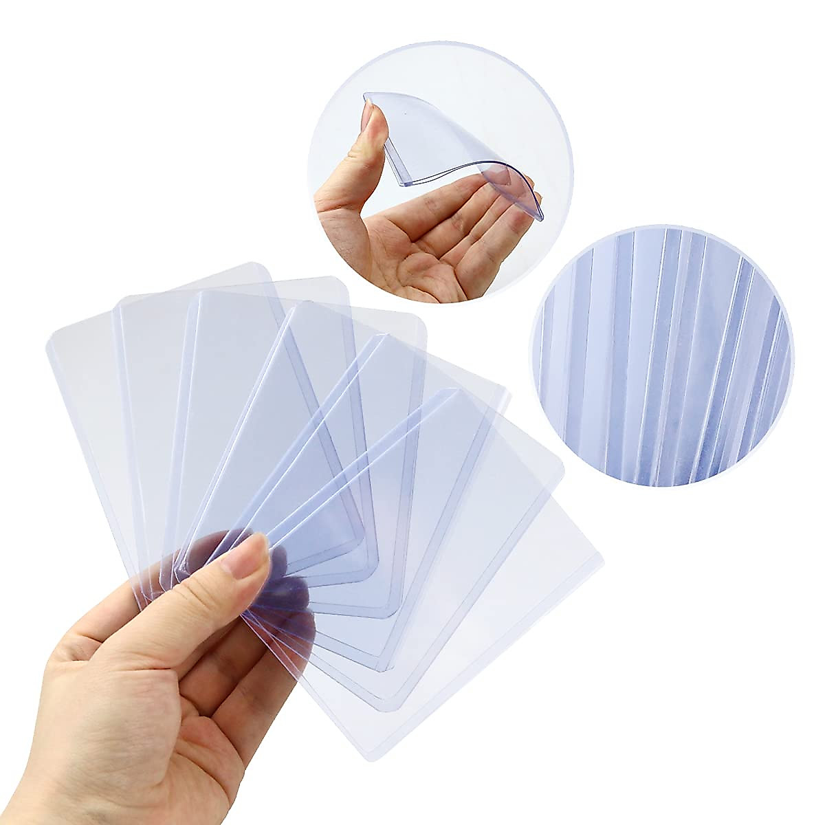 YEXPRESS 100 Pack TopLoaders Card Sleeves, Trading Card Topload Holder, Standard Size Protective Sleeves Holder for Baseball Card, Sports Cards