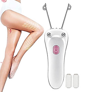 Ladies Facial Hair Remover Electric Women's Beauty Epilator, Cordless Electric Facial Threading Hair Removal for Women, Rechargeable Face Hair Remover Cotton Thread Epilator Body Hair Removal Device