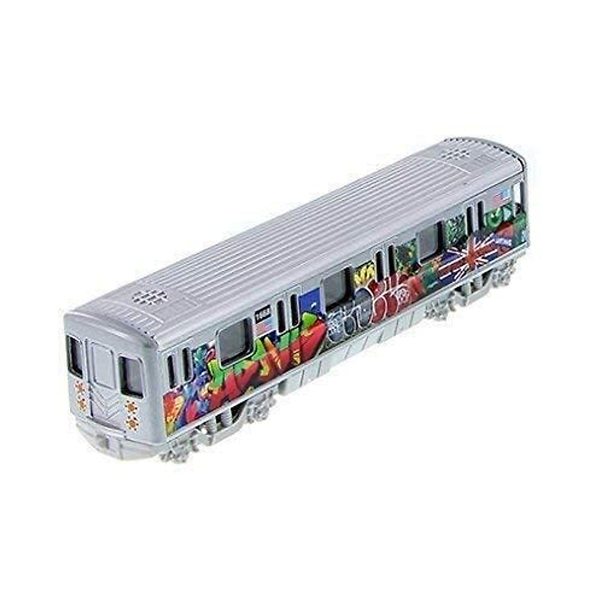New York City Metro Subway with Latino Union Jack Graffiti 7" Diecast Model 1:100 Scale