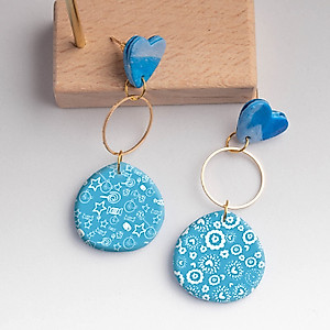 3pcs Silk Screen Stencils for Polymer Clay, 5.9×3.54 inch Polymer Clay Silk Screen Stencils Reusable Silkscreen Print Kit Polymer Clay Silk Screen Stencils for DIY Polymer Clay