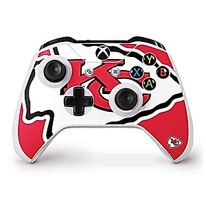 Skinit Decal Gaming Skin compatible with Xbox One S Controller - Officially Licensed NFL Kansas City Chiefs Large Logo Design