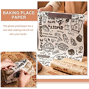 Hemoton 4 Rolls Baking Paper Rolls Baking Dishes for Oven Baking Supplies Delicatessen Paper Candy Air Fryers Barbecue Food Paper White Coated Paper Wrapping Paper Oil Absorption