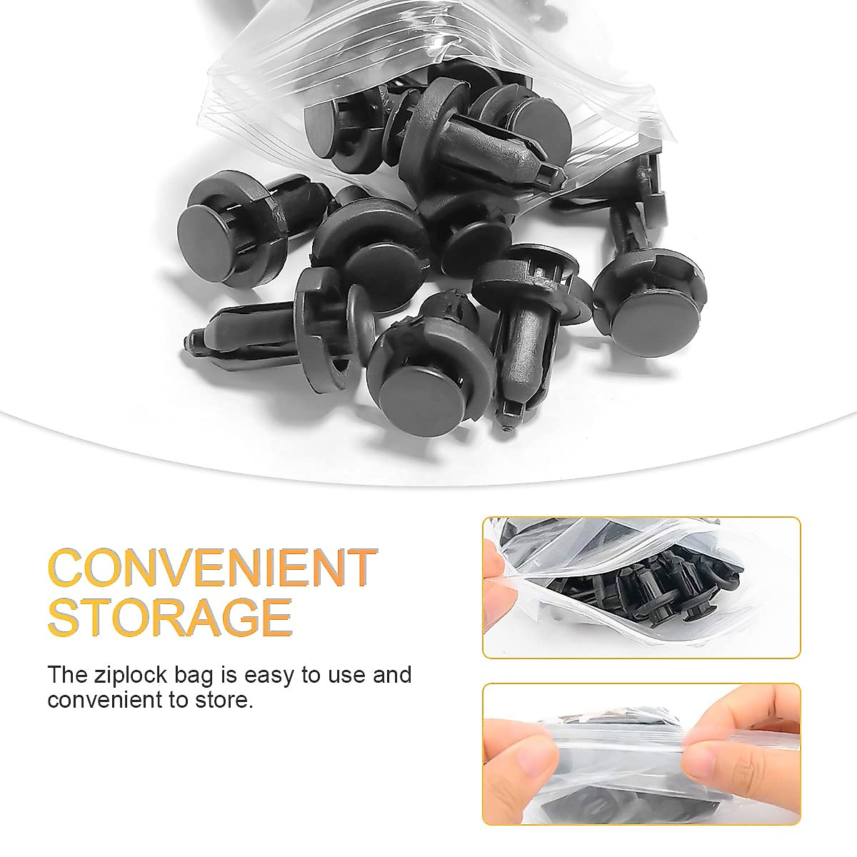 120pcs Retainer Clips Push Type Retainers 6.3mm 8mm 9mm 10mm Expansion Screws Replacement Kit, Plastic Bumper Push Rivets Fastener with Remover Fit for GMC Ford Toyota Honda Acura (120)
