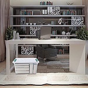 Neadas 20 Quart Plastic Storage Bins with Lid, Clear Storage Plastic Box, 4 Packs