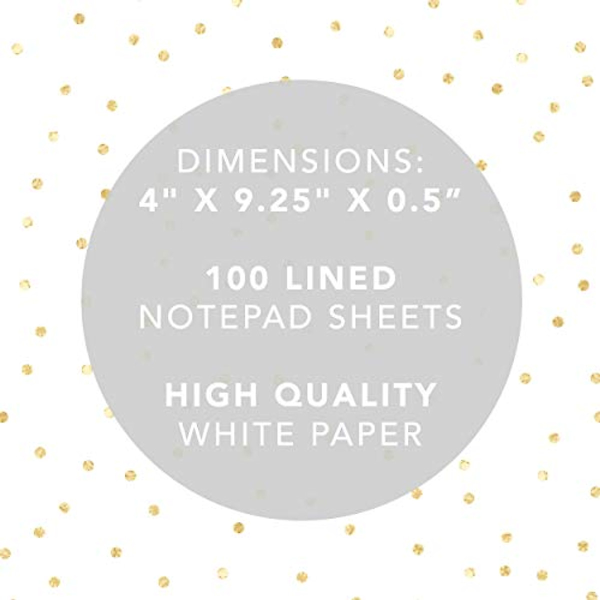 Graphique Magnetic Notepad - Green and Gold Grocery and Shopping List - Fun Decorative To-Do List - Perfect House Warming Gifts - 100 Tear off Sheets (4" x 9.25" x .5")