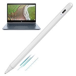 2022 Chromebook X360 Laptop Stylus, Active Stylus for HP Chromebook X360 Laptop Pen with Ultra Fine Tip,Touch-Control and Rechargeable,Good for Drawing and Writing,White