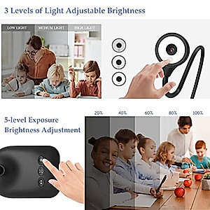 PAKOTOO USB Document Camera for Teachers, Webcam/Doc Camera for Classroom with A3 Format, 3-Level LED Lights, Image Invert, Fold, Dual mic for Mac OS, Windows, Zoom, OBS Work with Distance Learning