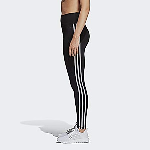 adidas womens Designed 2 Move 3-Stripes High-Rise Long Tights Legacy Blue/Signal Pink Large