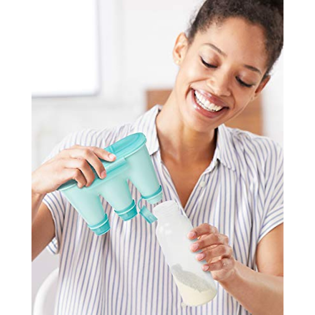 Skip Hop Formula Dispenser, Easy-Fill, Teal (Discontinued by Manufacturer)