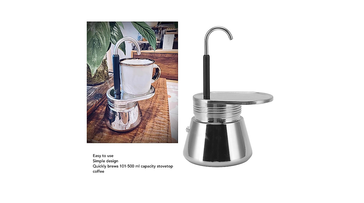 Compact Stainless Steel Moka Pot Espresso Maker