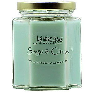 Sage & Citrus Scented Blended Soy Candle by Just Makes Scents