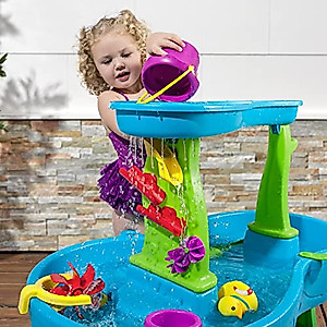 Step2 Rain Showers Splash Pond Water Table | Kids Water Play Table with 13-Pc Accessory Set