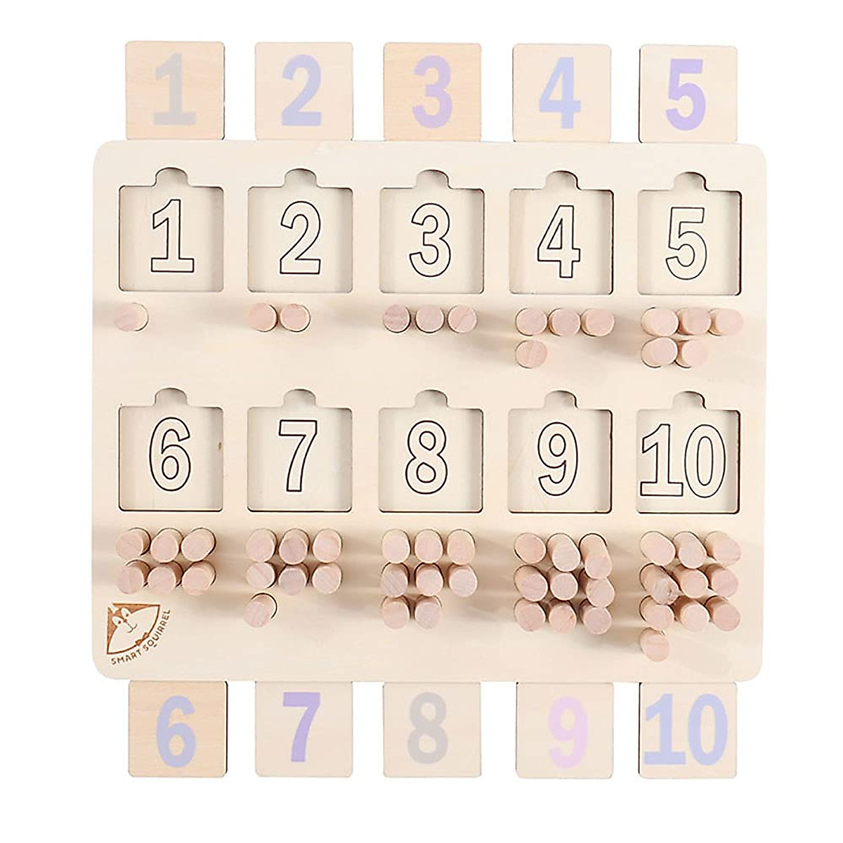 Kghios Peg Number Board for Toddlers,Montessori Math Materials Toys for Toddlers,Baby Counting Teaching Toy, Preschool Materials for 3 4 5 Year Old Boys & Girls Learning & Educational Toys