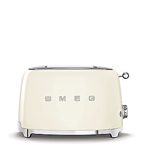 Smeg Retro Drip Coffee Machine and 2-Slice Toaster Bundle, Cream