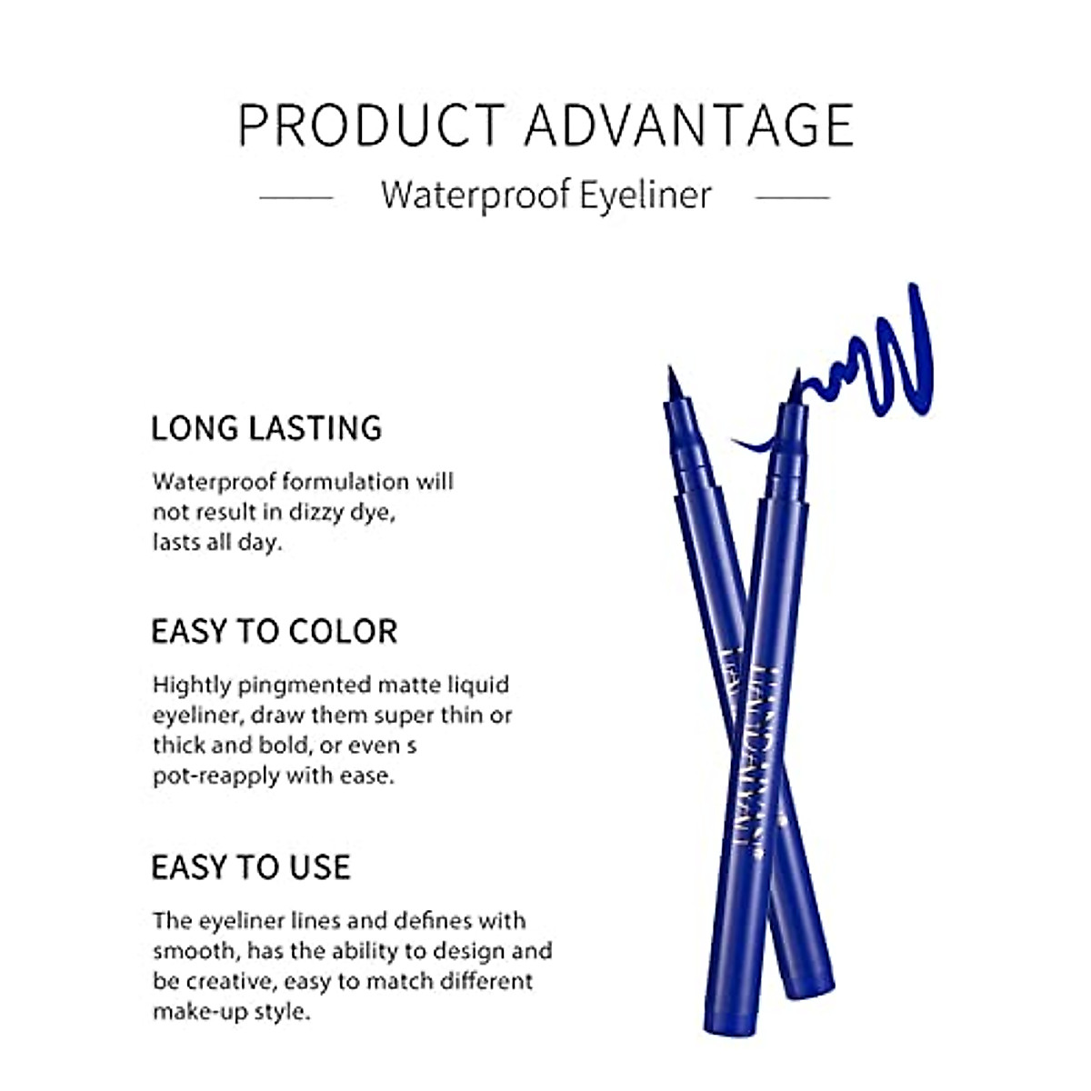 BestLand 12 Colors Matte Liquid Eyeliner Set Rainbow Colorful Neon Eyeliner Pencil Pigmented Waterproof Smudgeproof Long Lasting Gel Eye Liner Christmas Makeup Gift Kit for Women (Set E)