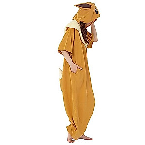 SAZAC Kigurumi - Pokemon - Eevee - Summer Onesie Jumpsuit Halloween Costume (X-Large)